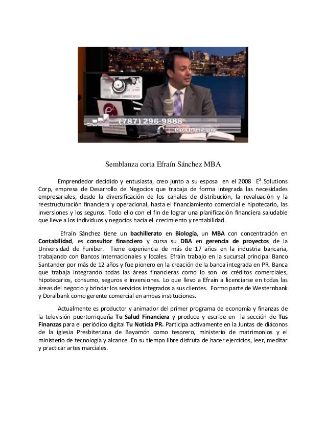 Ejemplo De Semblanza De Una Persona Ejemplo Sencillo