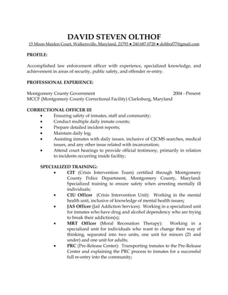 DSO Resume 2016 | PDF