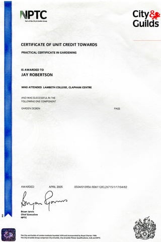 City Guilds Praticle Gardening 3 | PDF