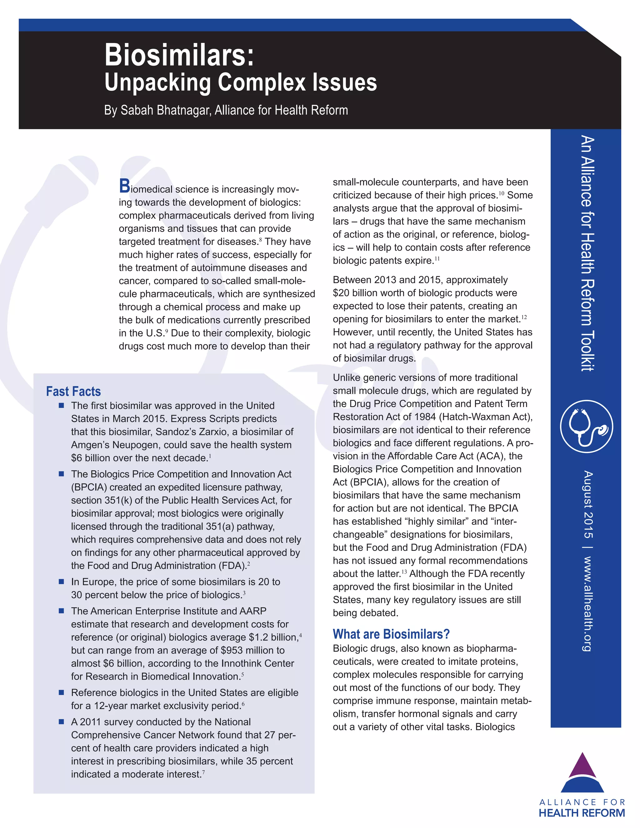 Biosimilars. Unpacking Complex Issues | PDF