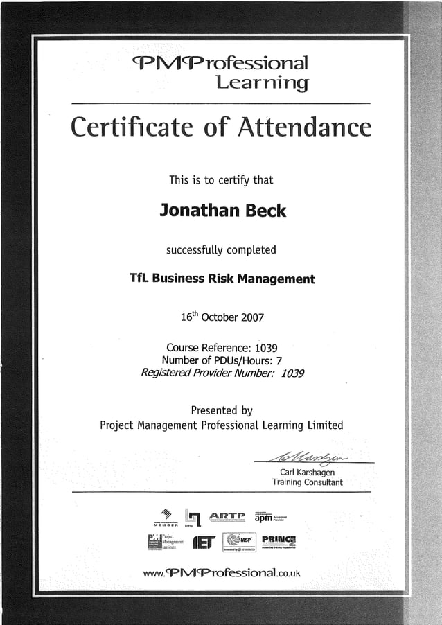 TfL Business Risk Management | PDF