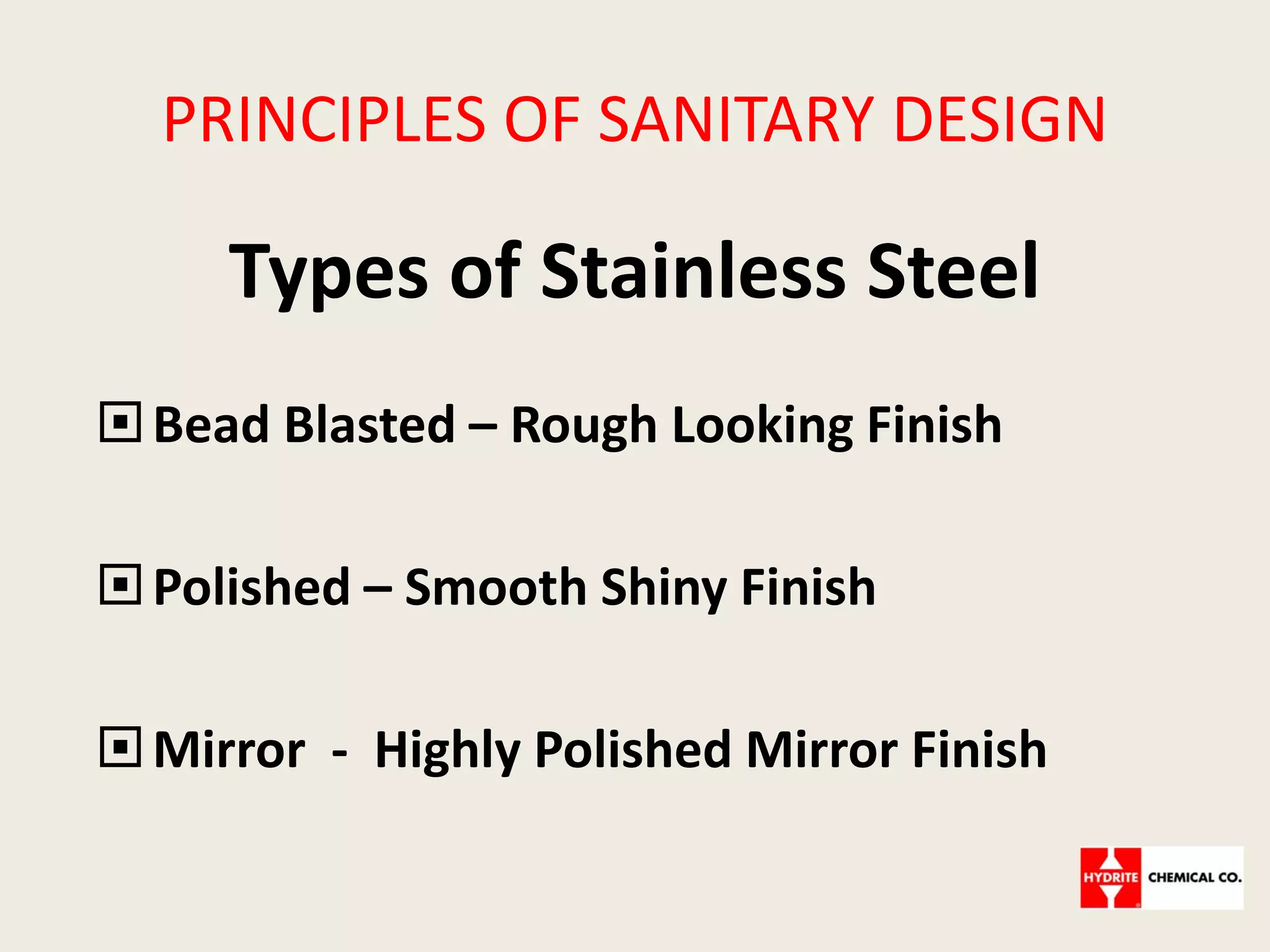 Sanitary Design An Introduction to Standards of Design Excellence ...
