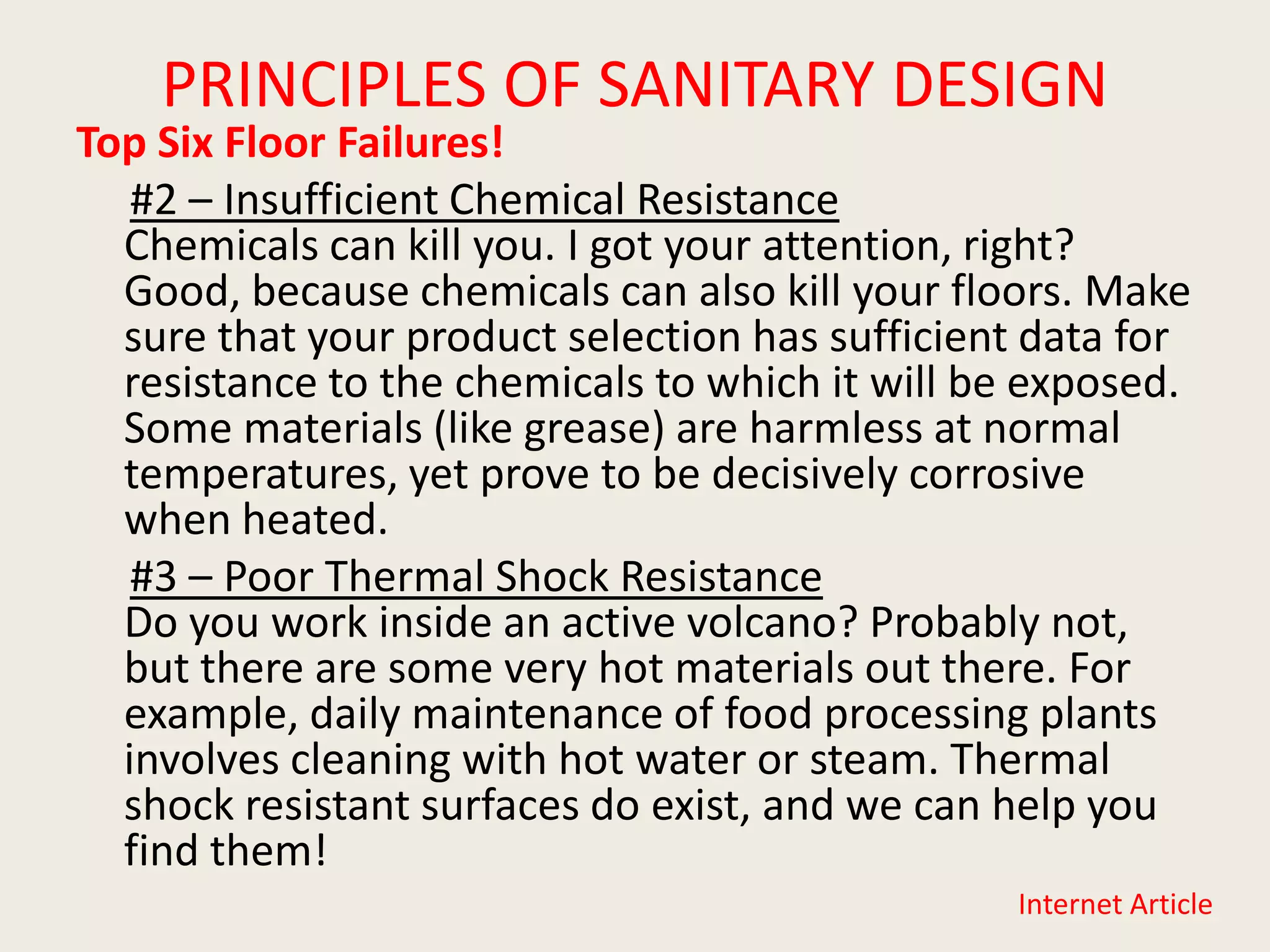 Sanitary Design An Introduction to Standards of Design Excellence ...