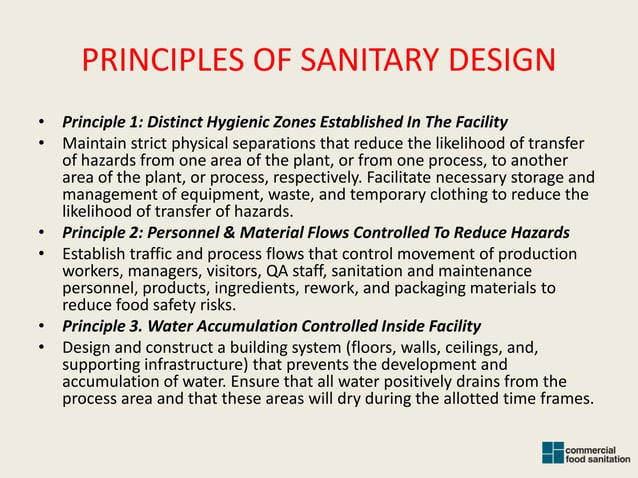 Sanitary Design An Introduction to Standards of Design Excellence ...