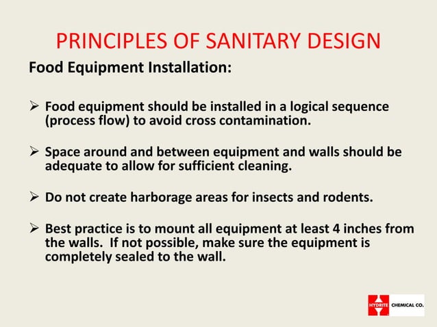 Sanitary Design An Introduction to Standards of Design Excellence ...