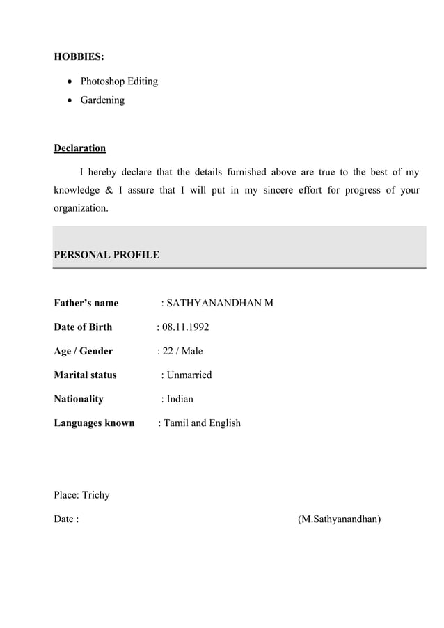 Sathya resume | PDF
