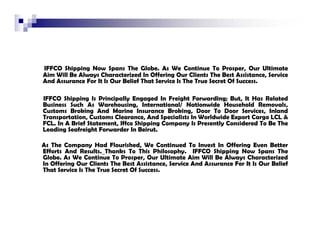 IFFCO SHIPPING COMPANY S.A.R.L | PPT