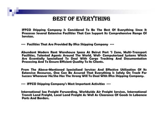 IFFCO SHIPPING COMPANY S.A.R.L | PDF
