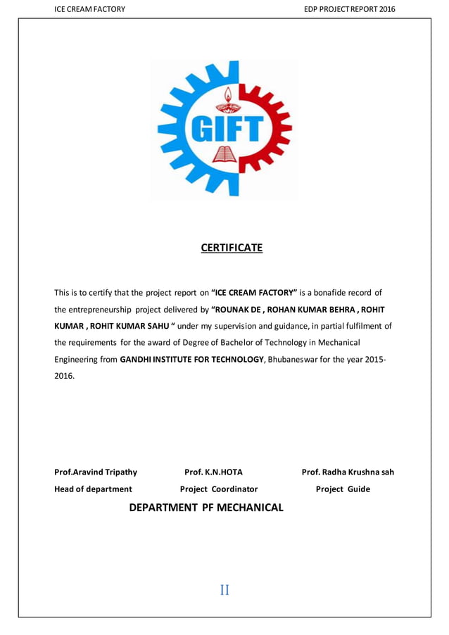 ICE CREAM EDP PROJECT REPORT1 | DOCX