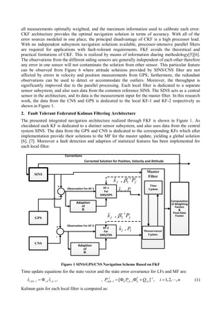 1-A Fault Tolerant Integrated Navigation Scheme Realized through Online Tuning of Weighting ...