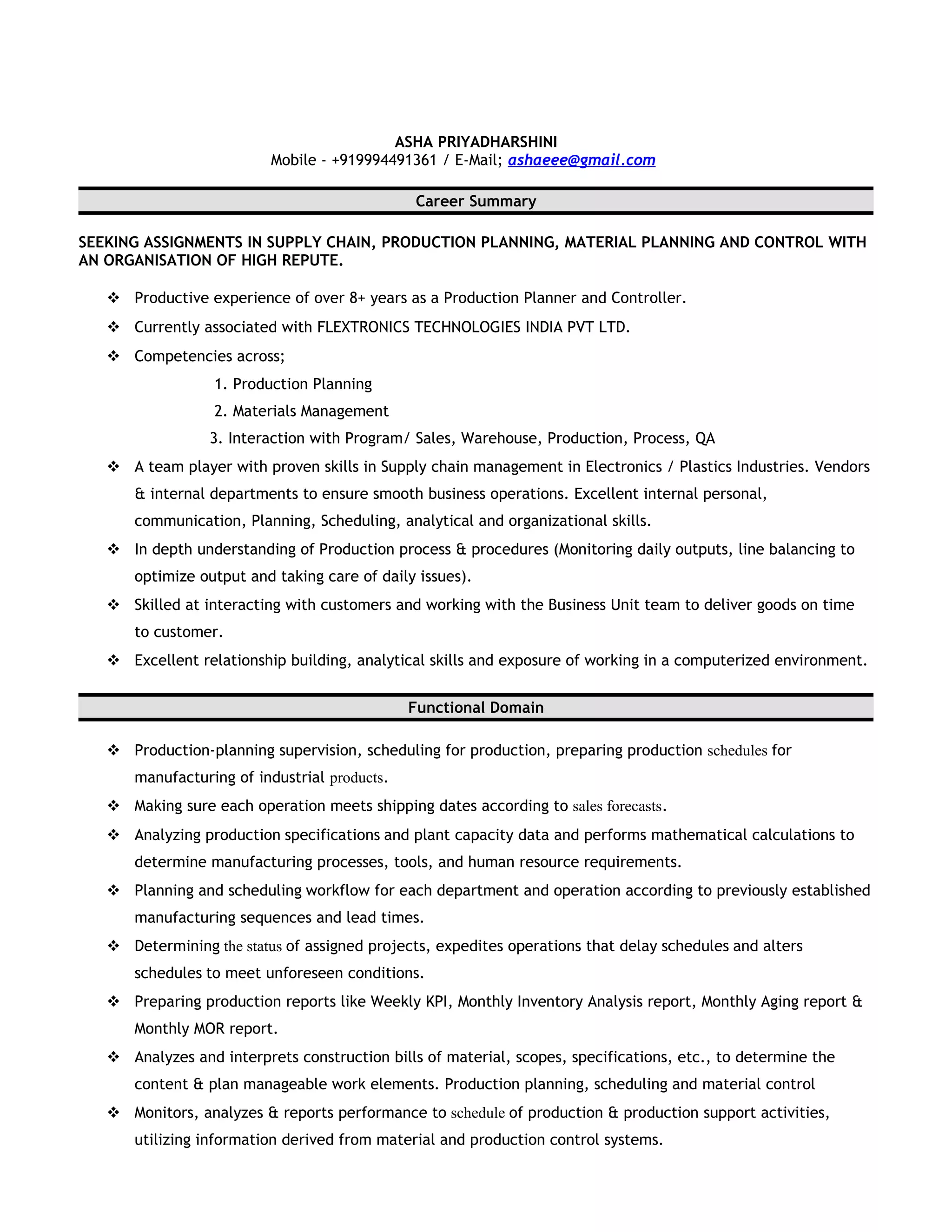 Resume for PPC | DOC