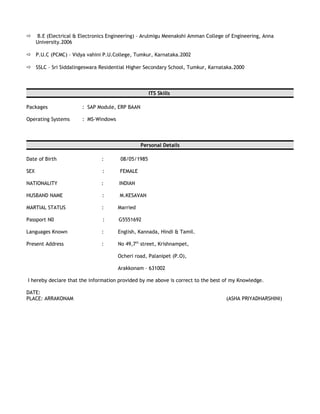 Resume for PPC | DOC