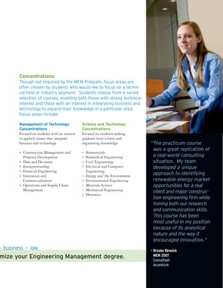 2014_MEM_Brochure | PDF | Undergraduate Education | College Education