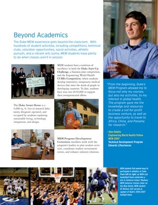 2014_MEM_Brochure | PDF | Undergraduate Education | College Education