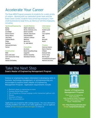 2014_MEM_Brochure | PDF | Undergraduate Education | College Education