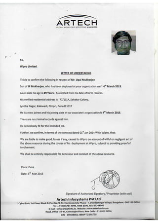 Artech_Letter_Of_Undertaking | PDF