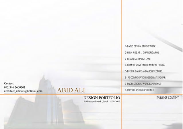 Architect Abid Ali (Portfolio) | PPT