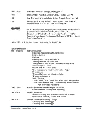 Coleman Curriculum Vitae 9 22 2016 | DOCX