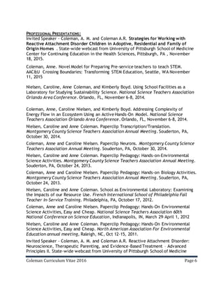 Coleman Curriculum Vitae 9 22 2016 | DOCX