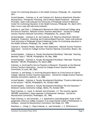 Coleman Curriculum Vitae 9 22 2016 | DOCX