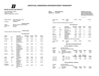 Final Unofficial Transcripts | PDF | Undergraduate Education | College ...