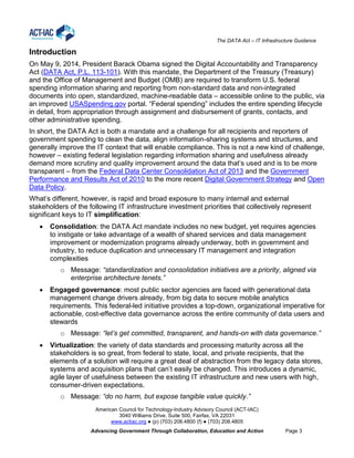 The DATA Act - IT Infrastructure Guidance - CT SIG 08-2015 | PDF