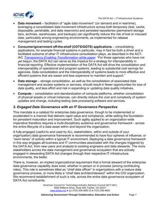 The DATA Act - IT Infrastructure Guidance - CT SIG 08-2015 | PDF