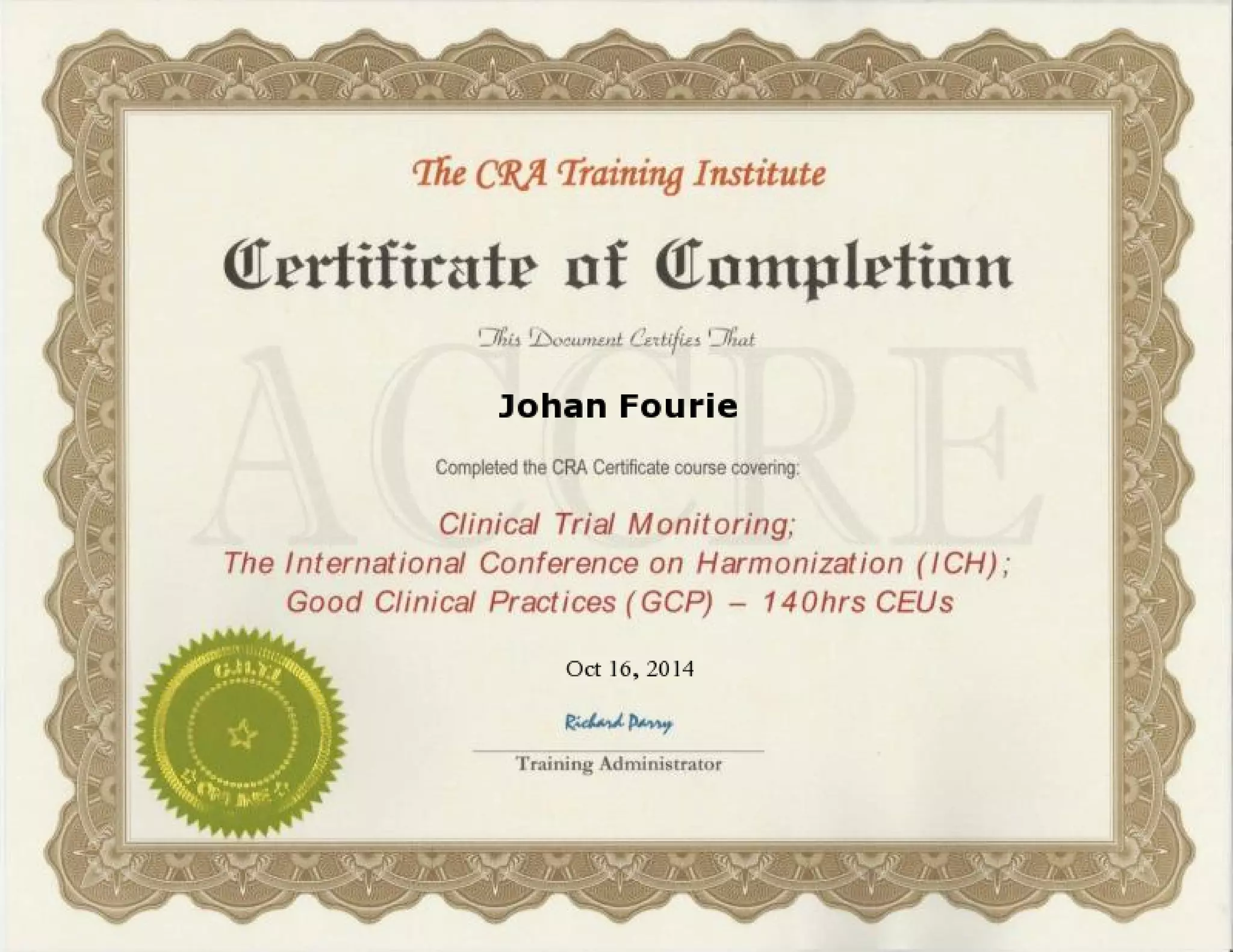 CRA Training Institute | PPT