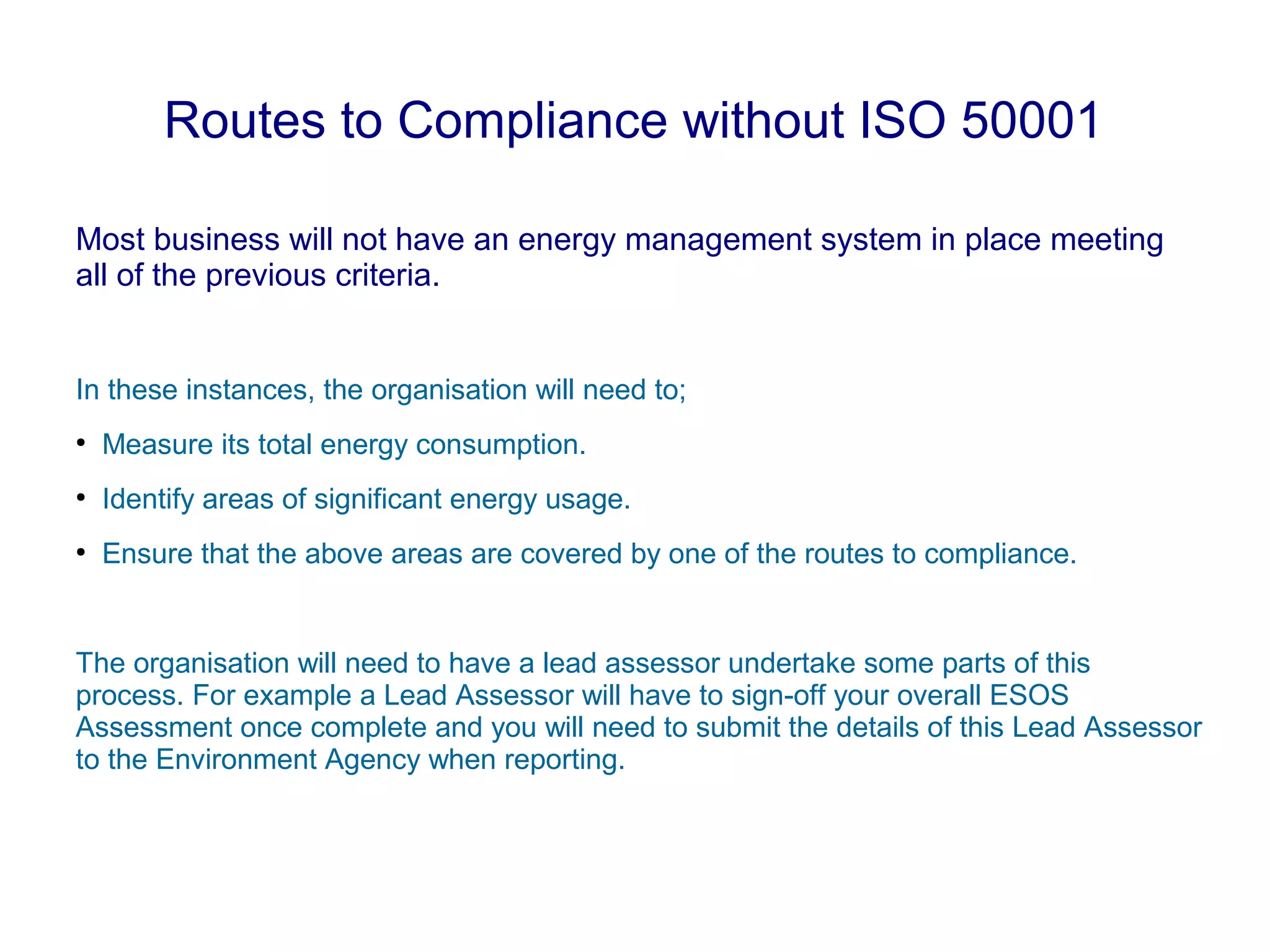 ESOS Assessment Presentation | PPT