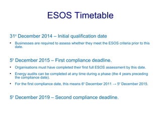 ESOS Assessment Presentation | PPT
