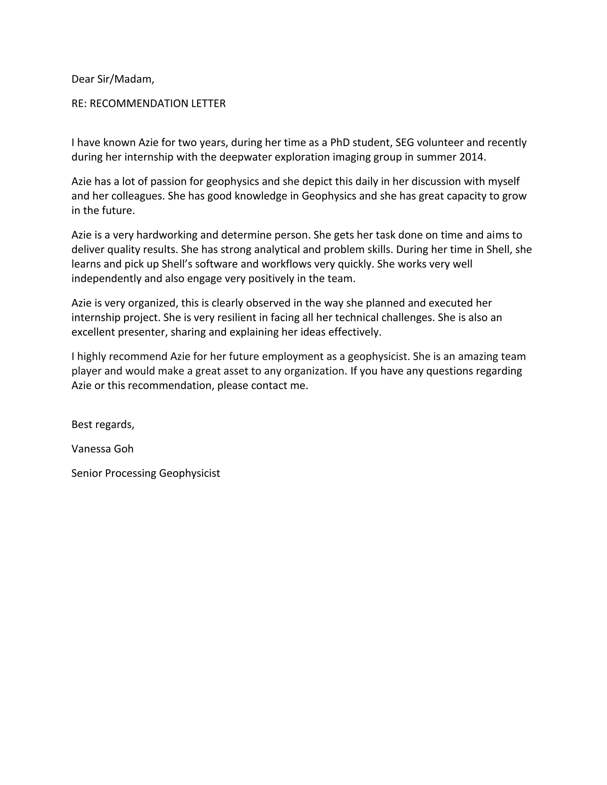 Recommendation letter-Vanessa Goh (1) | PDF