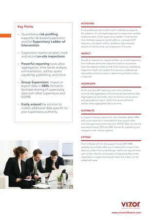 Vizor Software for Solvency II Supervision | PDF