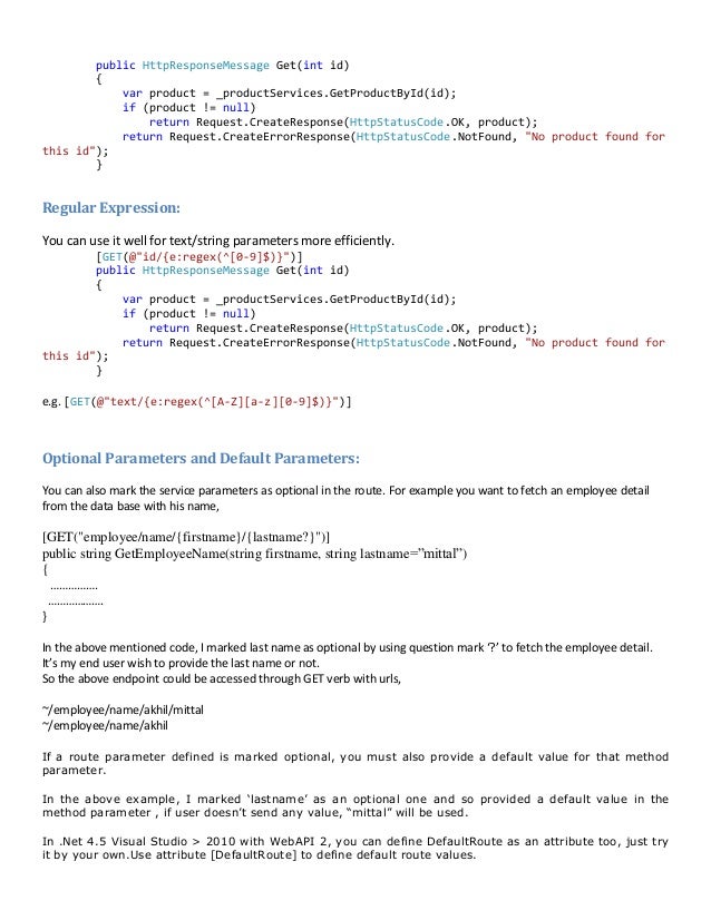 Custom Url Re Writing Routing Using Attribute Routes In Mvc 4 Web Apis