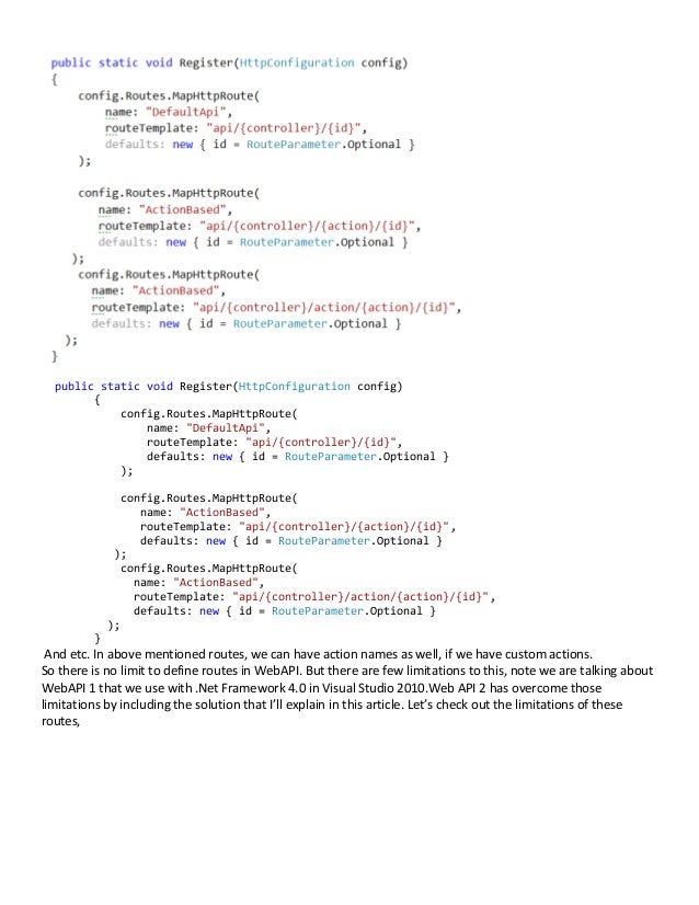 Custom Url Re Writing Routing Using Attribute Routes In Mvc 4 Web Apis