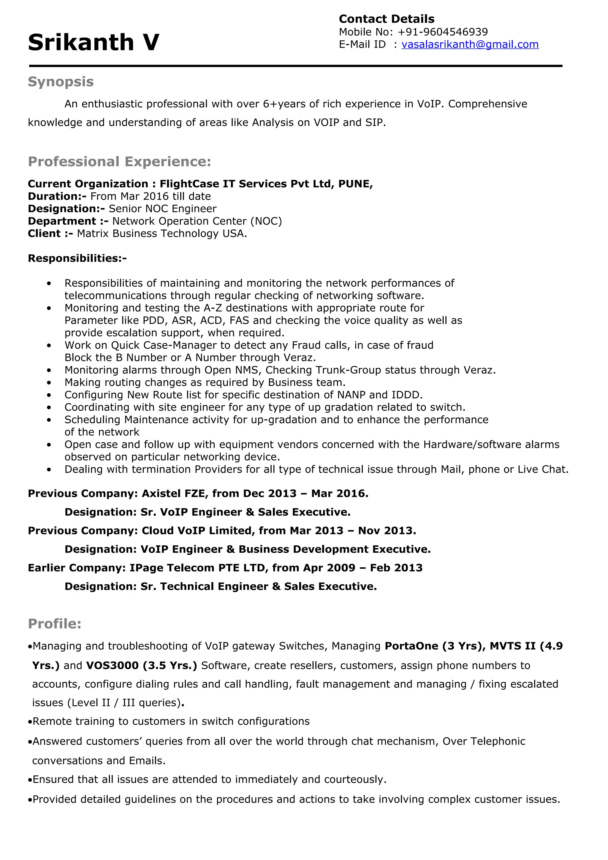 Srikanth-Resume | DOC