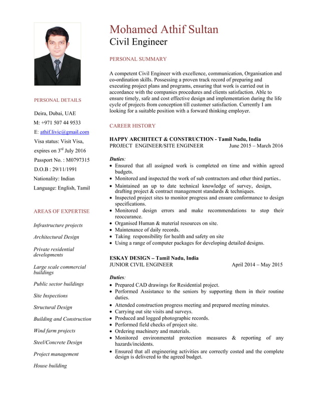 CV | PDF | Civil Engineering Industry | Industries