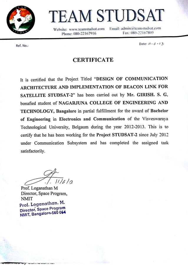 Studsat certif | PDF