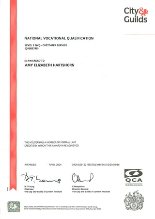 CITY AND GUILDS CUSTOMER SERVICE | PDF