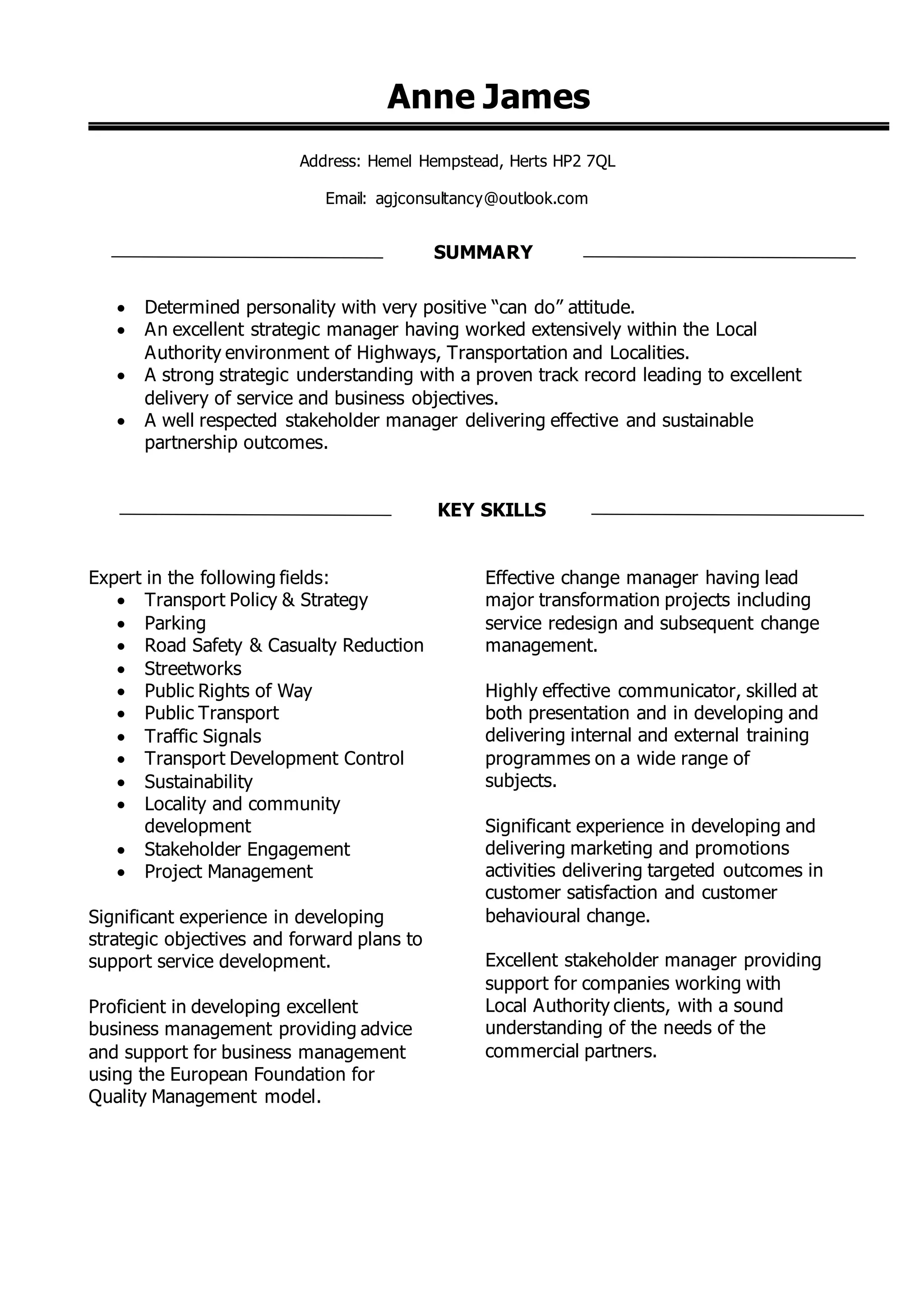 Anne James CV 1117 - full | PDF