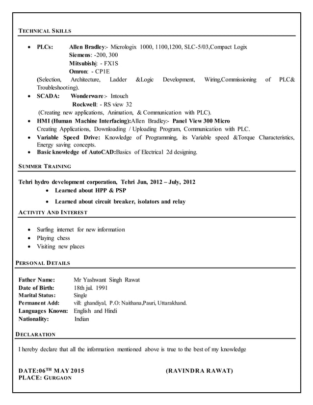 ravindra resume | PDF