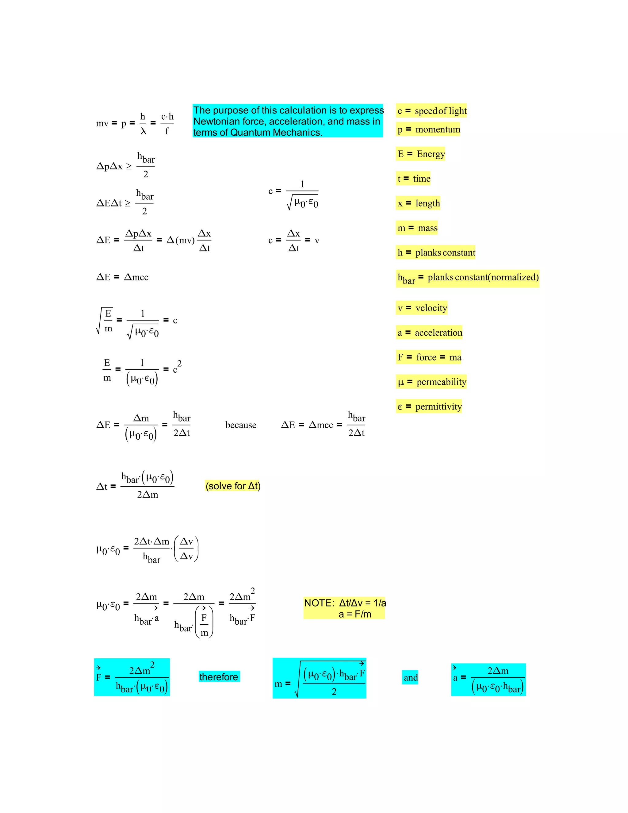 Quantum mass calculation | PDF