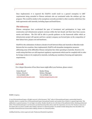 ChAFTA immigration | PDF