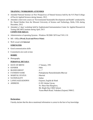 CV - Karan Bhavsar | PDF