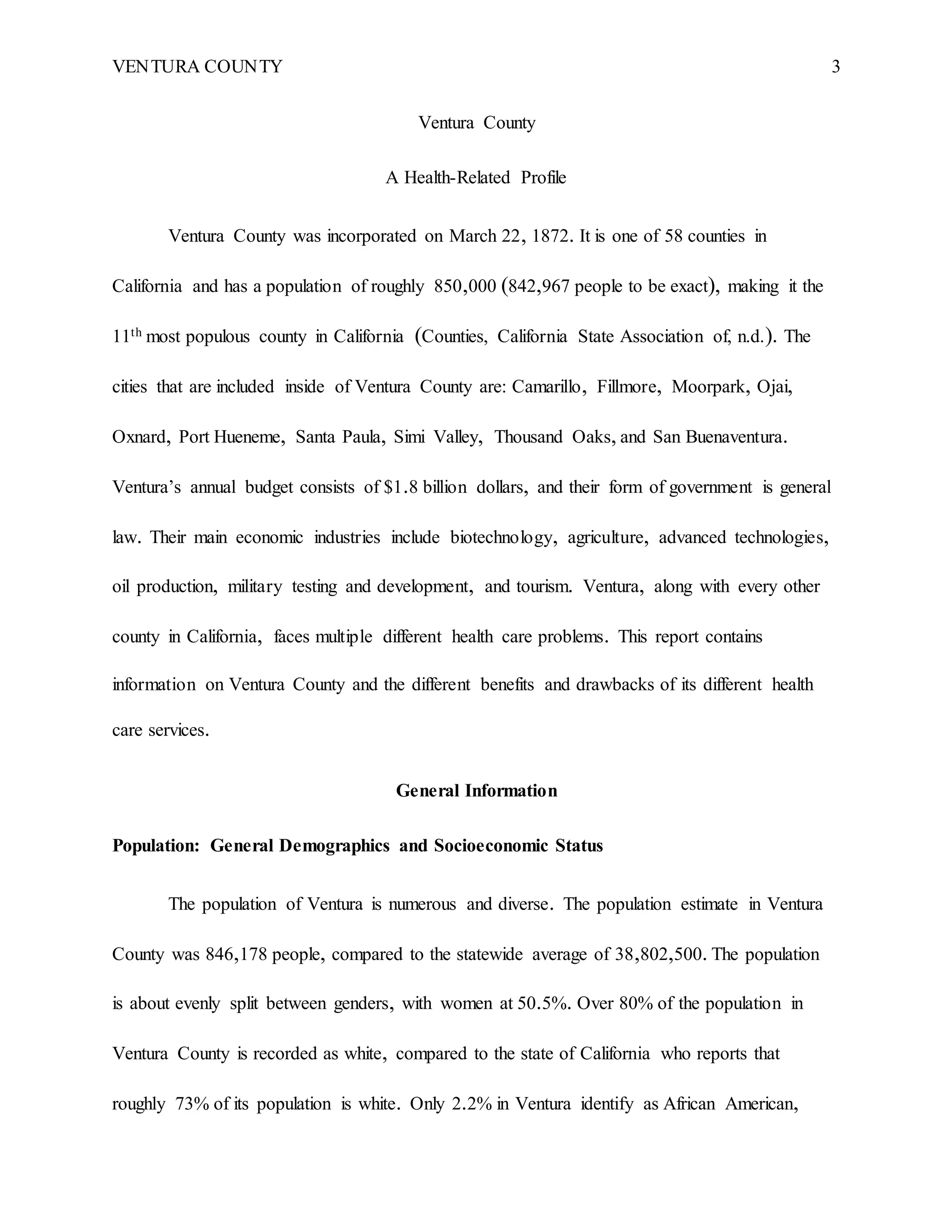 Ventura County Profile | DOCX