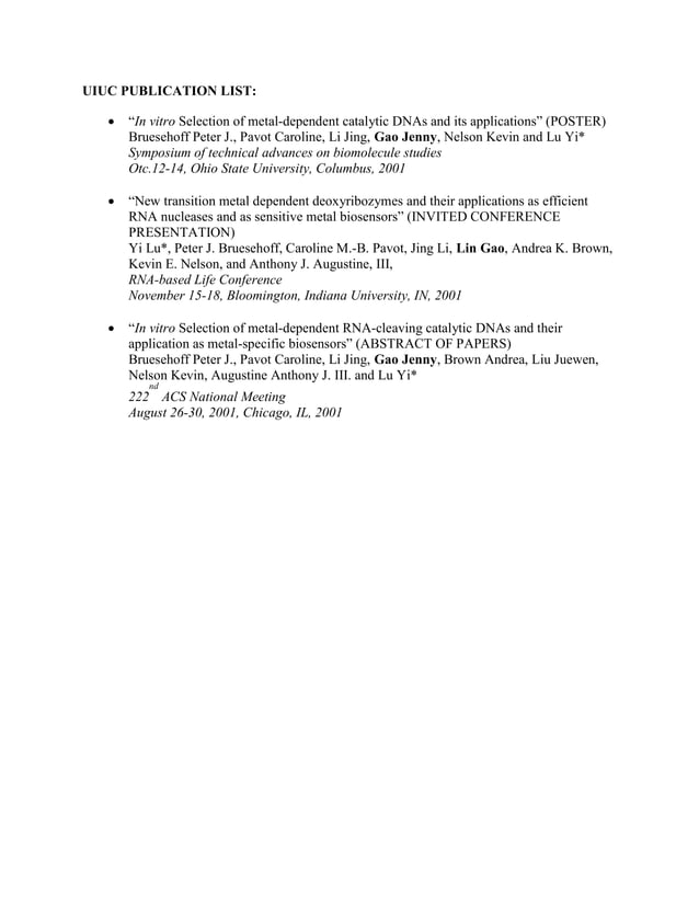 UIUC PUBLICATION LIST | PDF