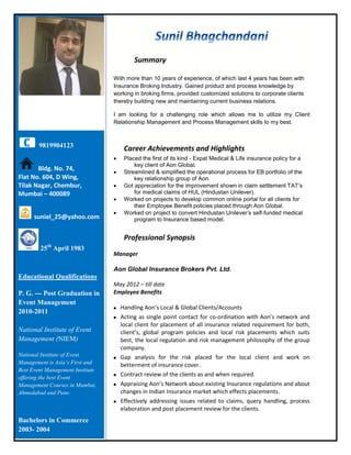 Sunil-Resume 1 | PDF