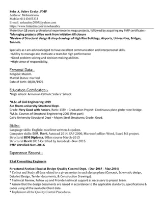 Soha Sabry cv | PDF