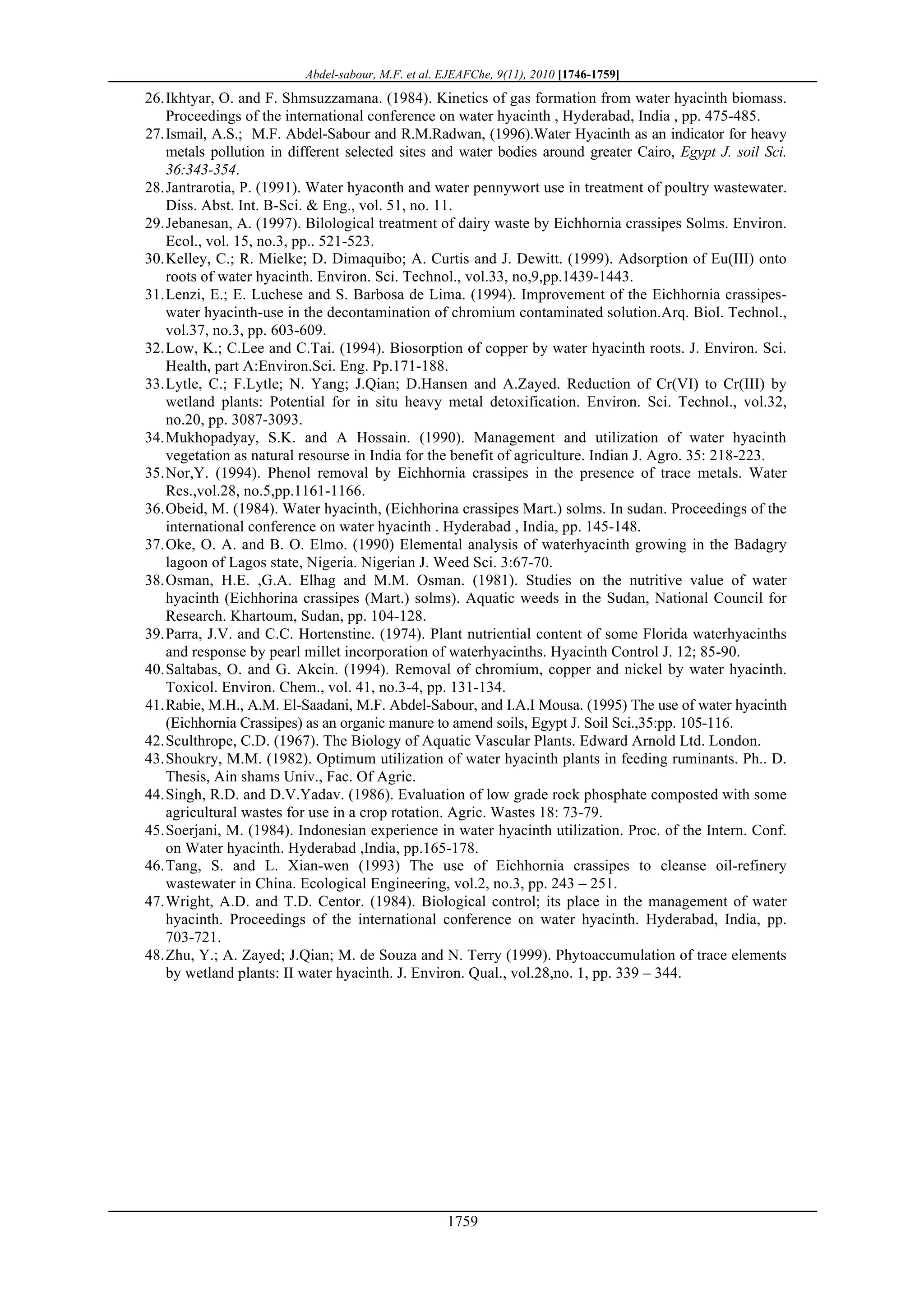 water hyacinth | PDF