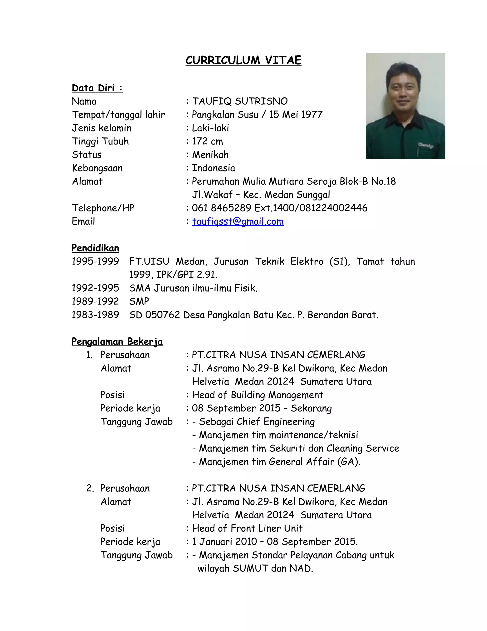 CURRICULUM VITAE 2016 | DOC