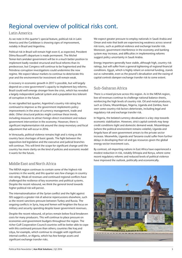 Political Risk Map Newsletter Q2 2016 | PDF